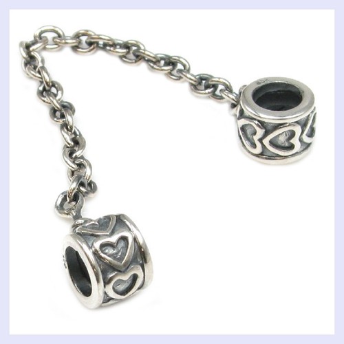 Sterling Silver Infinity Hearts Screw-On Chain Bead for European Charm ...