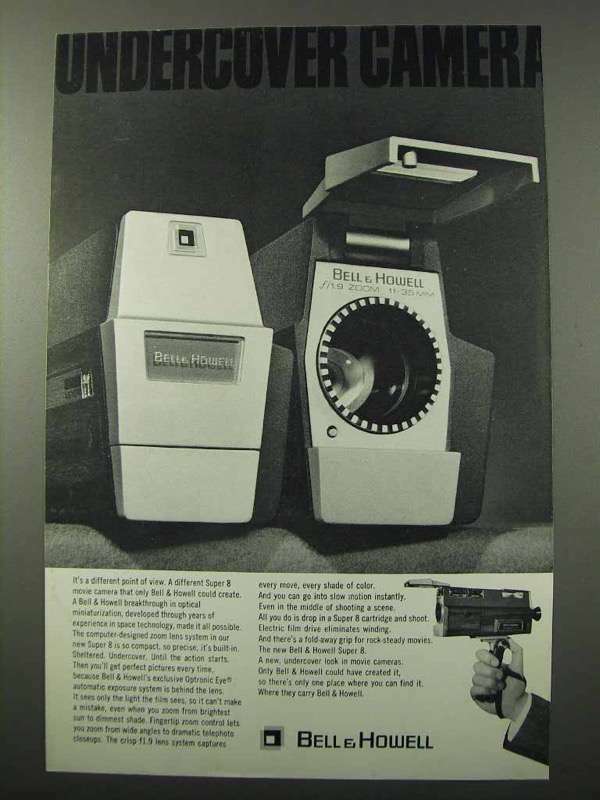1968 Bell & Howell Super 8 Movie Camera Ad - Undercover | eBay