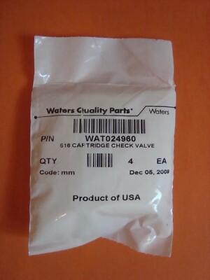 4 pk WATERS HPLC Cartridge Check Valve WAT024960 NOS CTS-A057 | eBay