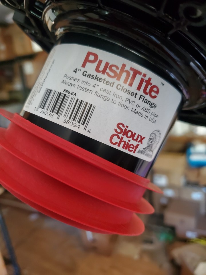 Sioux Chief 886-GA Push-Tite Closet Flange, PVC, Push Into 4" Cash Iron ...