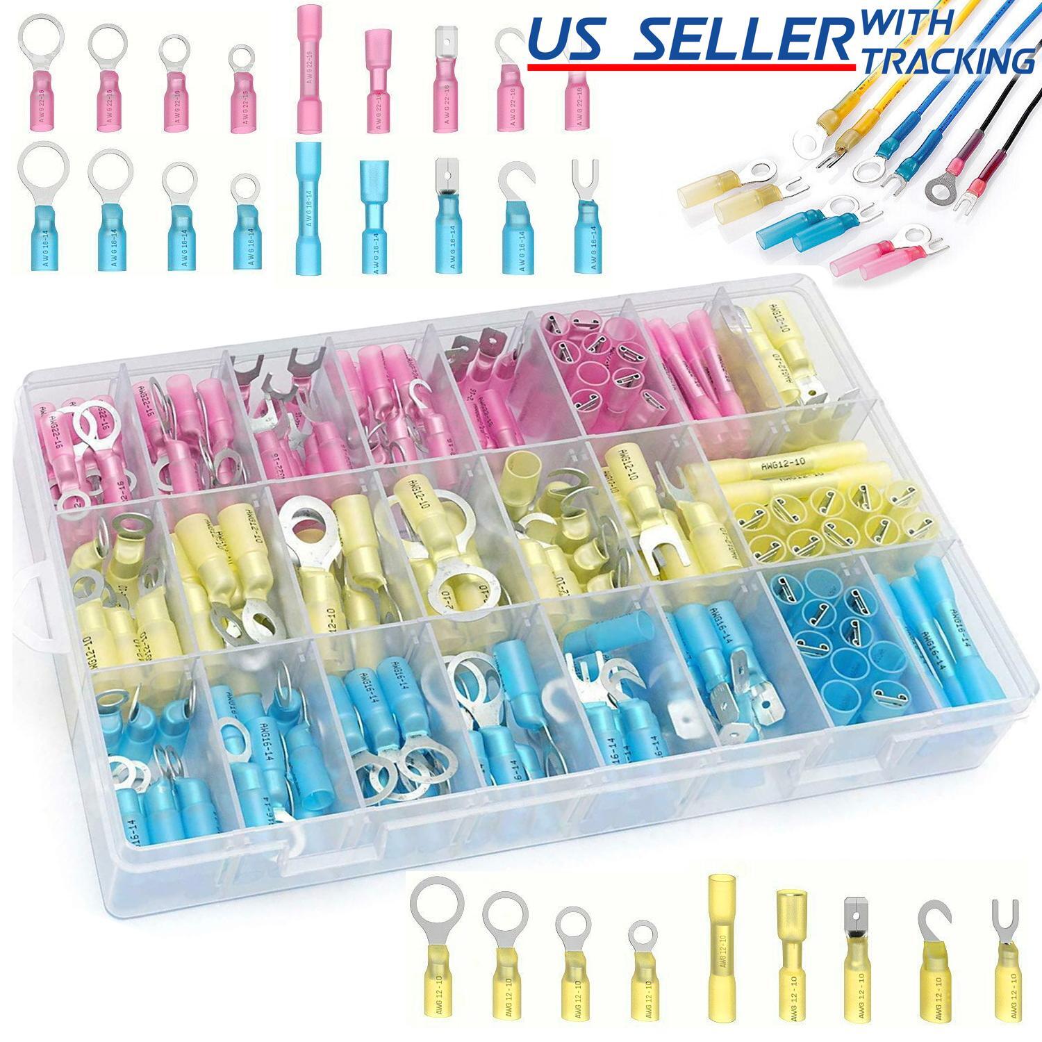 270pcs Heat Shrink Wire Connectors Marine Automotive Waterproof ...