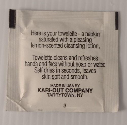 New York New York Casino Las Vegas Wet Nap Wipe Moist Towelette Packet ...