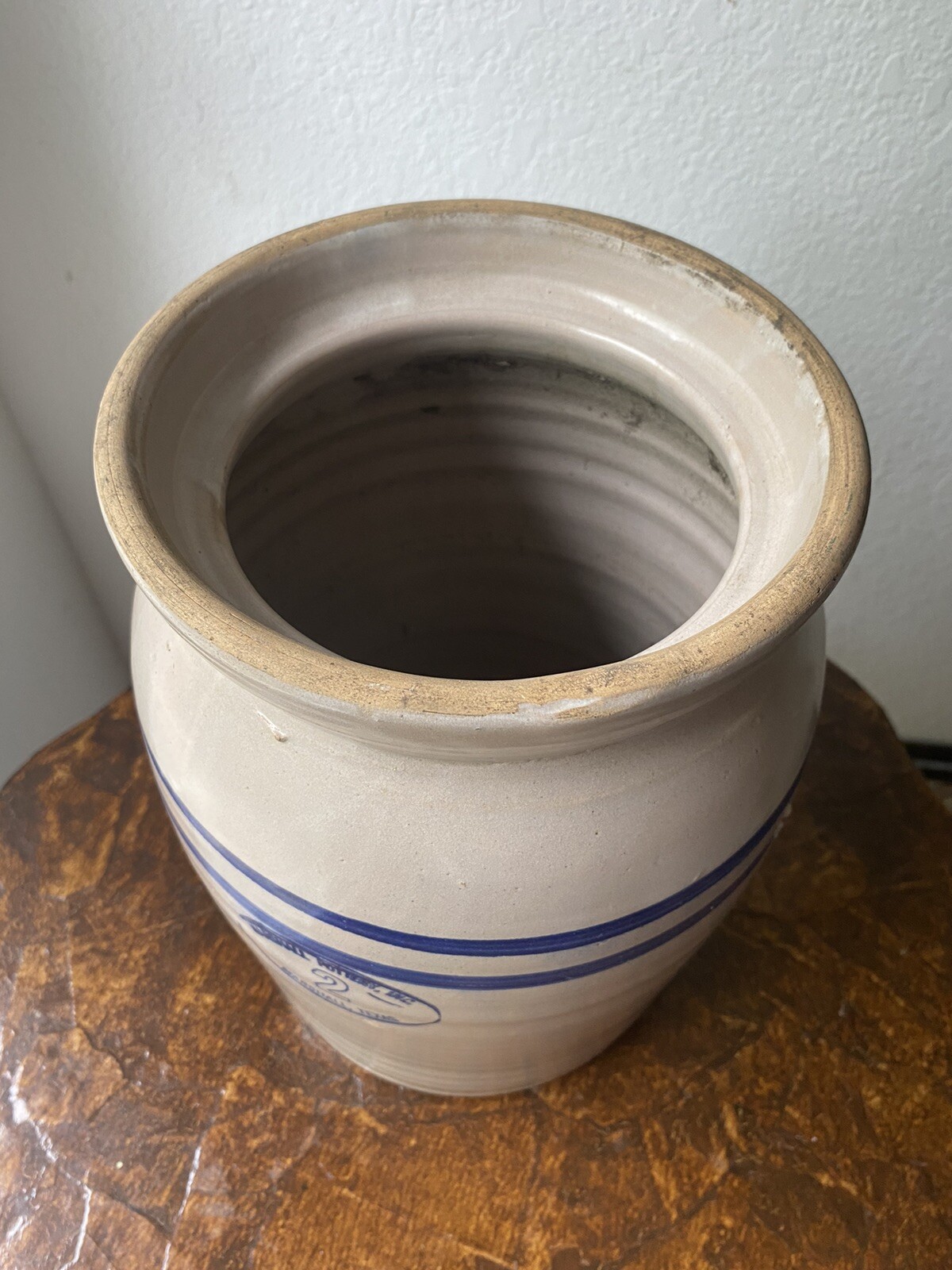 Vintage Marshall Pottery Texas Stoneware Number 2 Crock Butter Churn ...