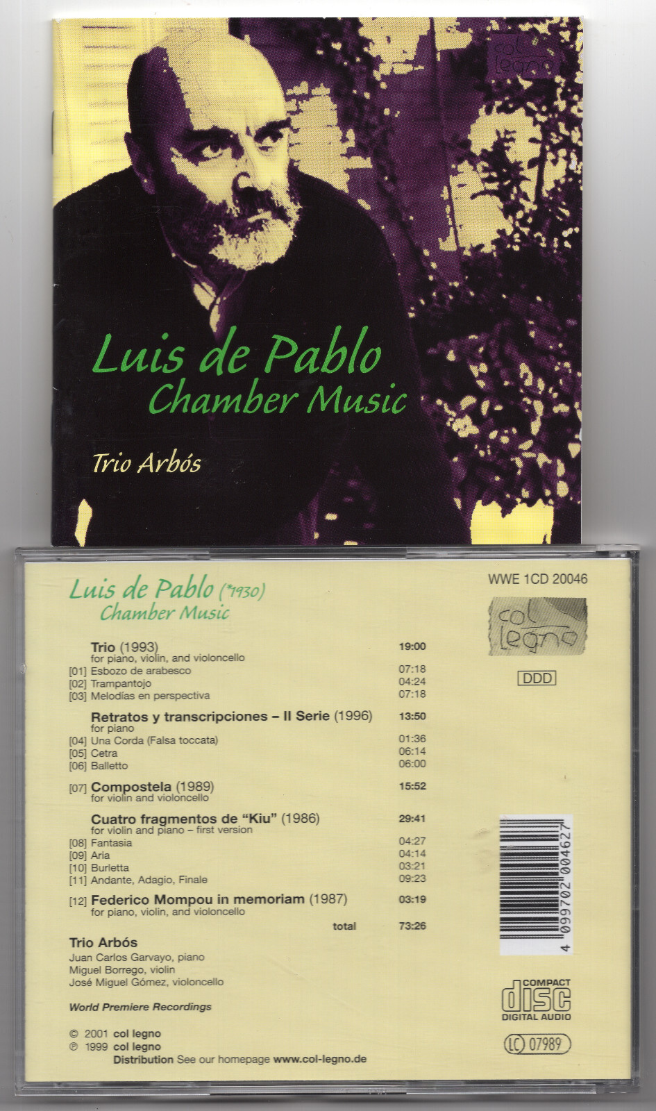 Luis de Pablo - Chamber Music: Piano Trio/Compostela/Cuatro fragmentos ...