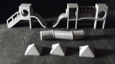 HO Scale Playground Equipment Kit. TA7 3D Printed | eBay