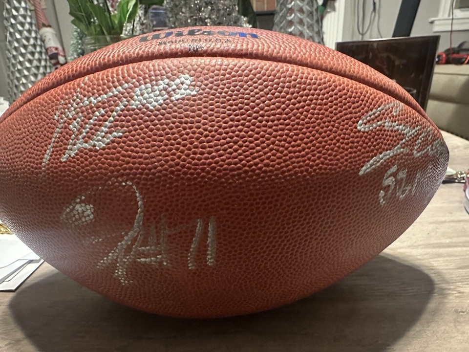 Super Bowl LII Autographed Football w/ Multiple Autos…Foles, Kelce ...