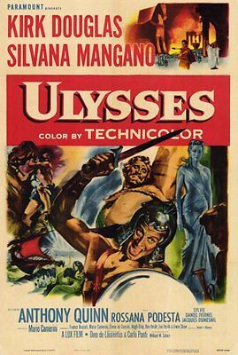 Ulysses Movie Poster 27x40 Kirk Douglas Silvana Mangano Anthony Quinn ...