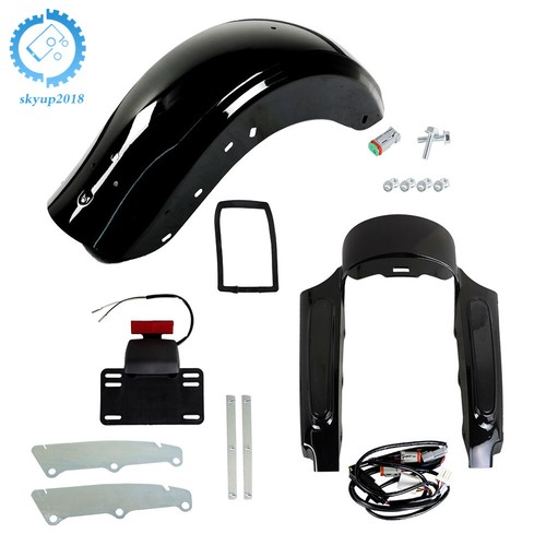ABS Rear Fender System W/ LED CVO For 2009-2013 Touring Road King FLHR ...