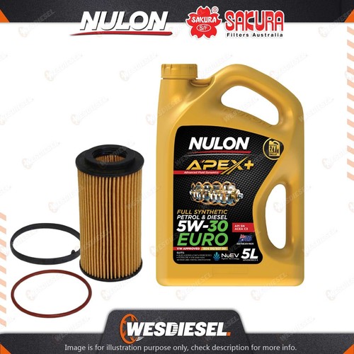 Sakura Oil Filter 5L APX5W30C3 Eng. Oil Service Kit for Volvo C30 MK77 ...