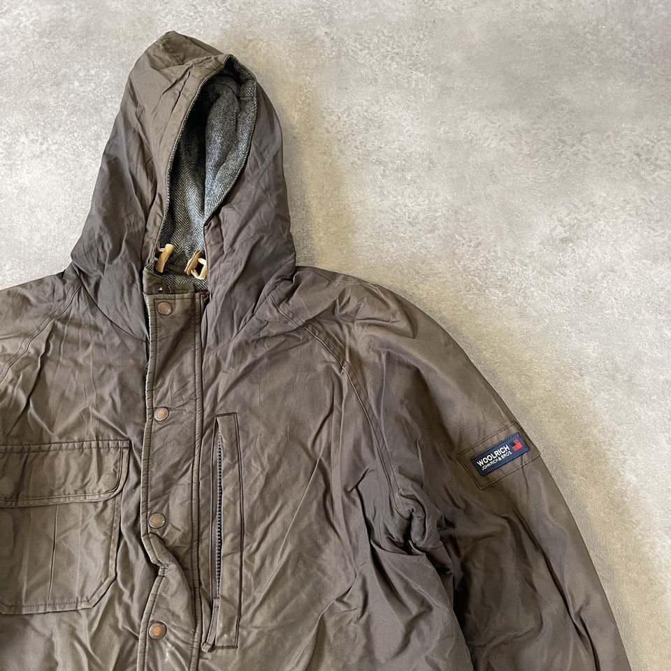 Woolrich Field Jacket Mens Large Full Zip Outdoor Coat , Brown | eBay UK