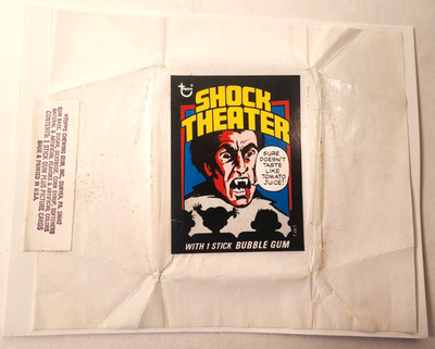 1975 TOPPS TEST PACK WRAPPER SHOCK THEATER DRACULA VAMPIRE | eBay