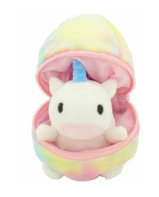 Plush Stuffed Animal 6 Inches Surprise Zip Up Egg with Unicorn - Easter ...