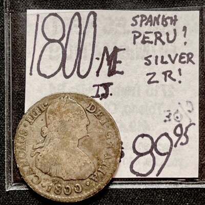 1800 Spanish/Peru 2 Reales Spanish Colonial Silver World Coin. ENN ...