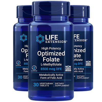 L-Methylfolate 8500mcg High Potency Optimized Folate Life Extension ...