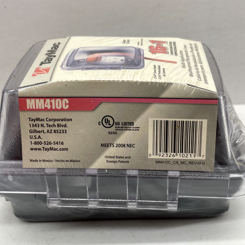 TayMac MM410C Single Horizontal/Vertical Mount Outlet Cover - Clear for ...