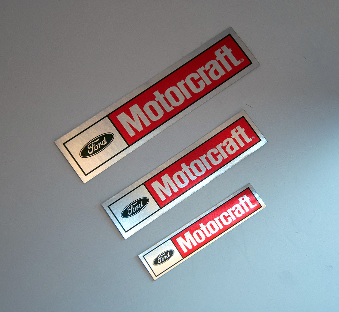 3 x Ford Motorcraft sticker Chrome/silverblack | eBay