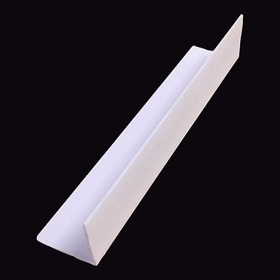 White PVC Angle Trim 25 x 25mm Plastic 90 Degree Angle Bathroom Panels ...