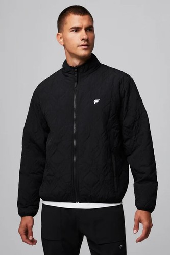 Fabletics The Switch Loft Jacket Men's Sz L Reversible Quilted Full Zip in Black | eBay
