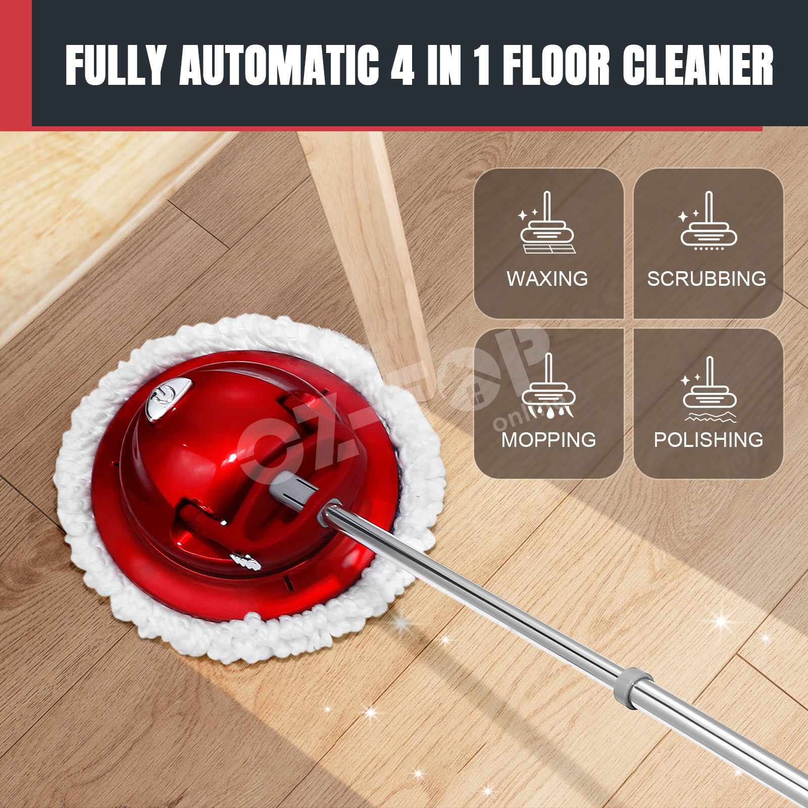Electric Floor Polisher Cleaner Spin Mop Tile Sweeper Waxer Scrubber ...
