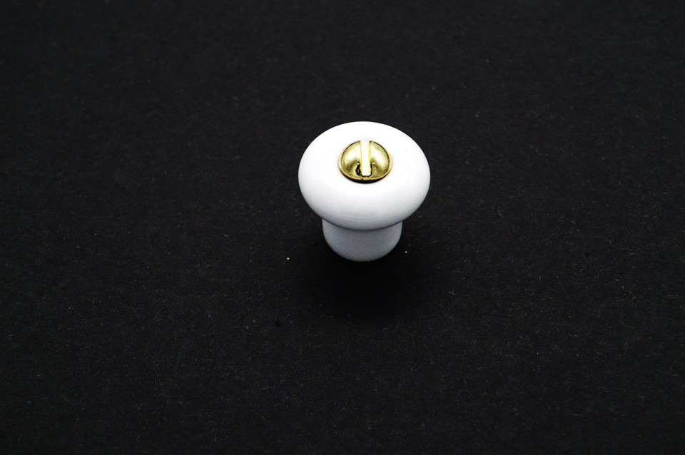 5 Sizes White Porcelain Ceramic Furniture Knob Antique Style Cabinet ...