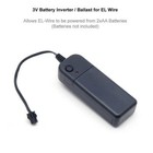 3V 2xAA Battery El Wire Controller Control For 1-5M Neon Light Strip ...