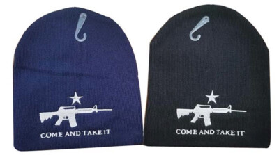 COME AND TAKE IT GONZALES AR-15 M4 (BLACK) Embroidered Beanie Skull Cap ...