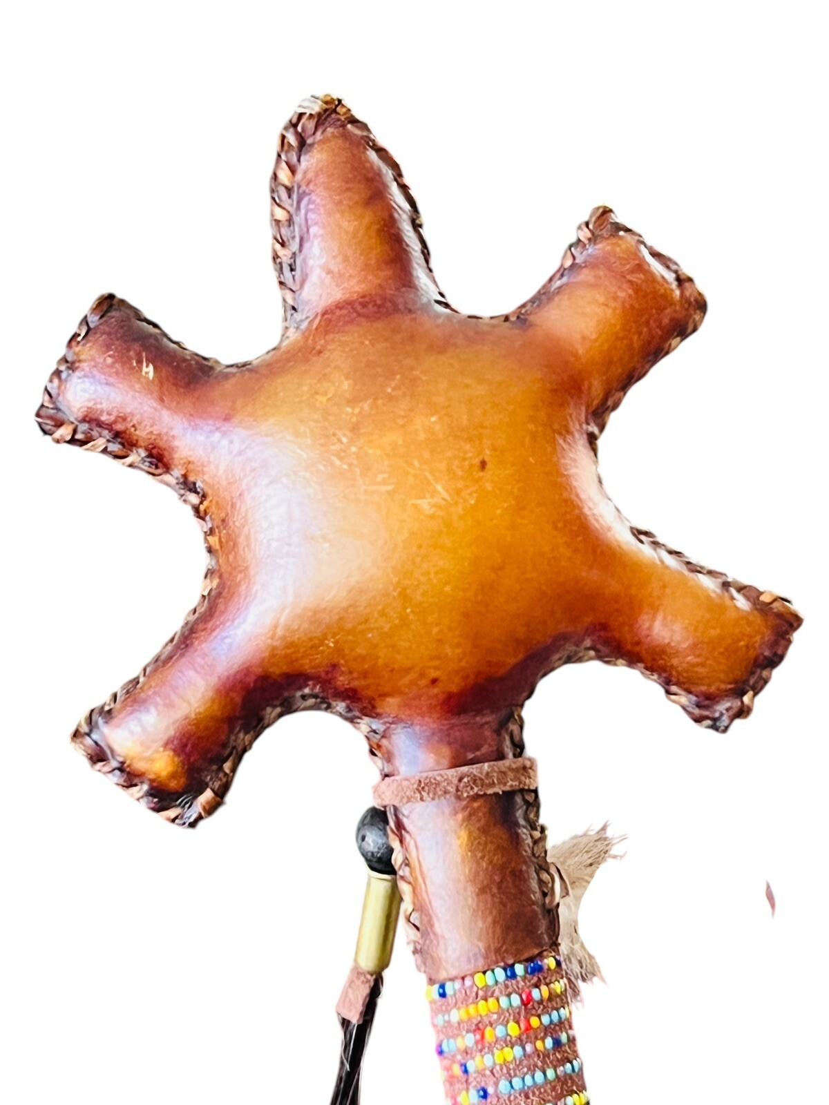 Native American Navajo Rawhide Turtle 13” Ceremonial Rattle By Larry ...