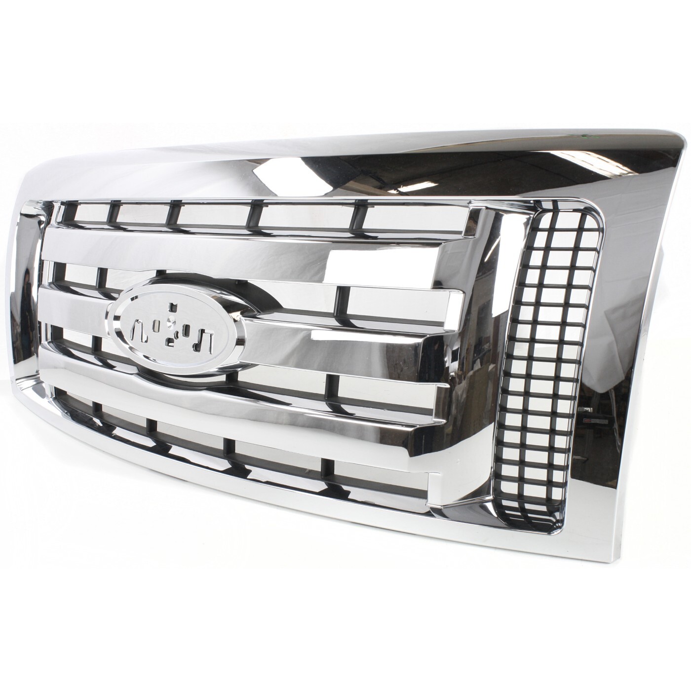 Grille For 2009-2012 Ford F-150 XLT Model Chrome Shell with Black ...