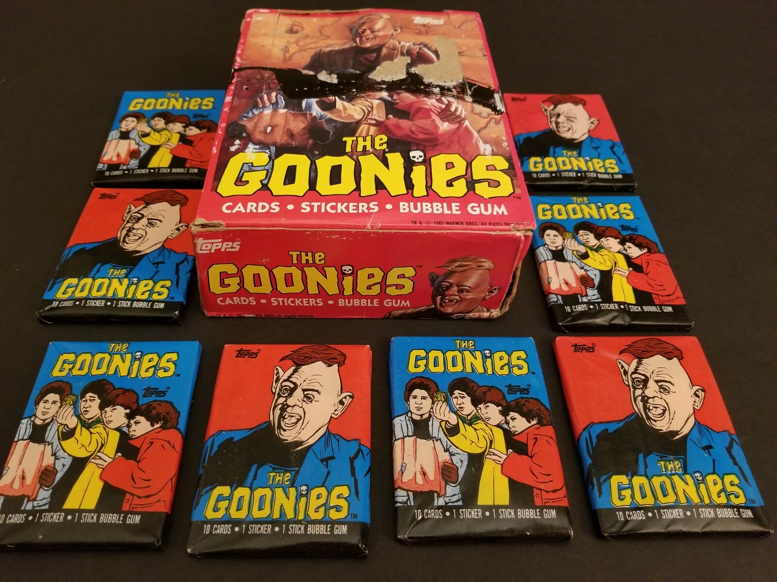 Topps 1985 The Goonies Trading Cards Wax Full Box Unopened 36 Wax Packs ...