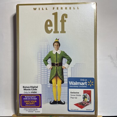 Elf (DVD, 2003) Walmart Exclusive Christmas Holiday w/ Pop Up Snow ...