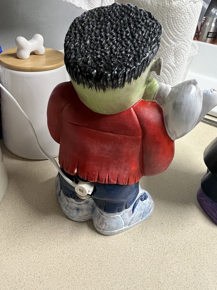 11 In Ceramic Frankenstein , Hand Painted Halloween, Lighted, Buy 2 ...