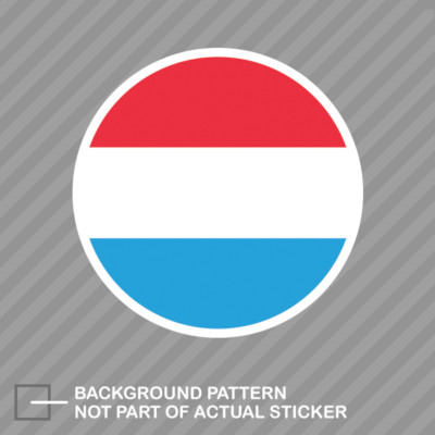 Round Luxembourger Flag Sticker Decal Vinyl Luxembourg LUX LU | eBay