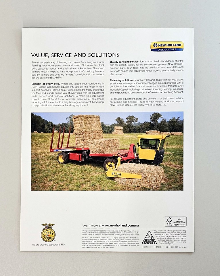 New Holland Automatic Bale Wagons H9870 / H9880 ~ Sales Brochure ...