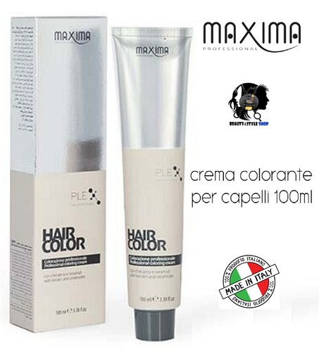 TINTA COLORE CAPELLI PROFESSIONALE MAXIMA HAIR COLOR PLEX 100ML CON ...