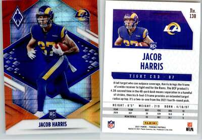 Jacob Harris 2021 Phoenix Fanatics Fire Burst #138 Rams RC Rookie | eBay