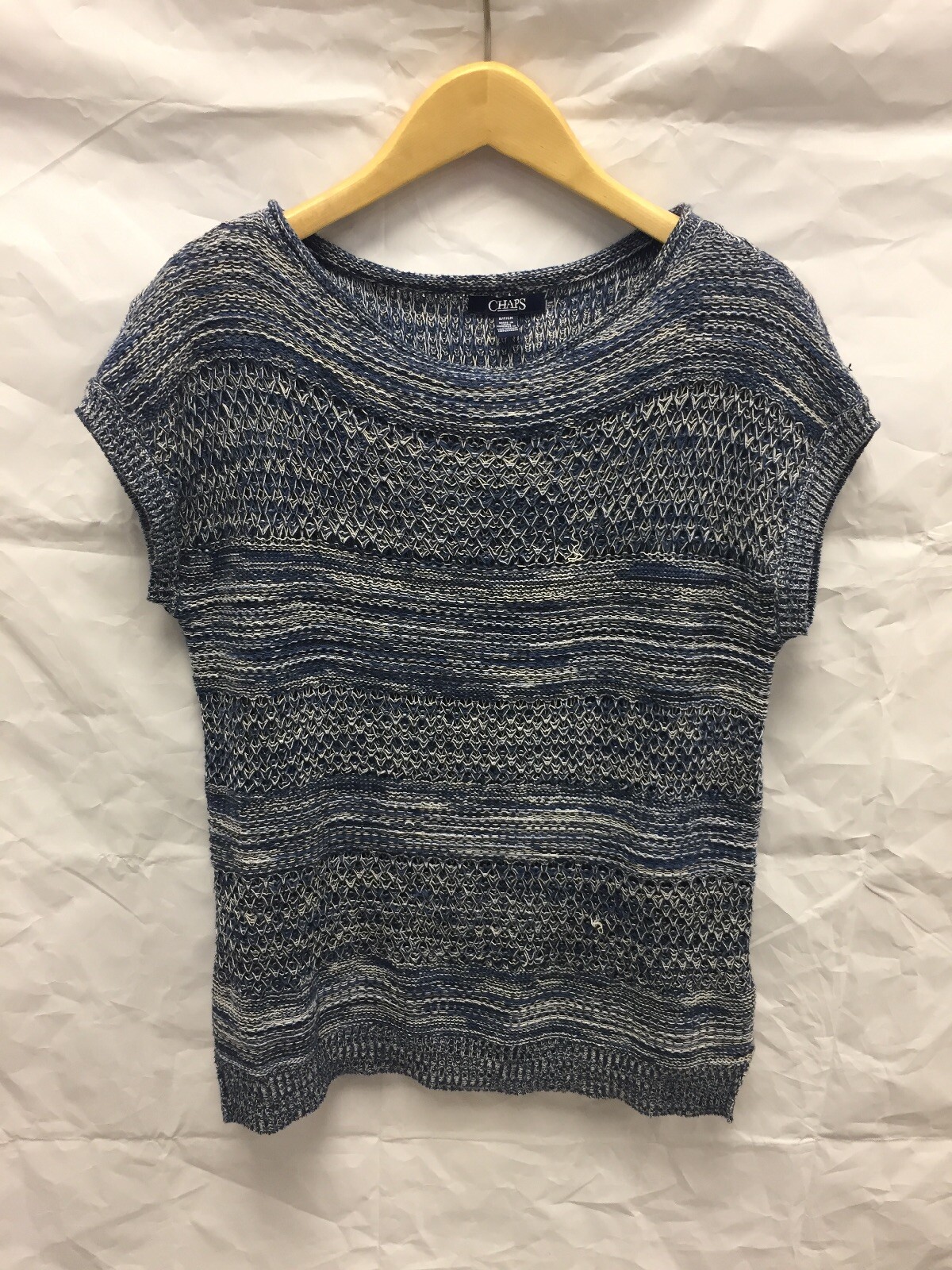 Blue Chaps Knit Sweater Sz Small Sleeveless | eBay