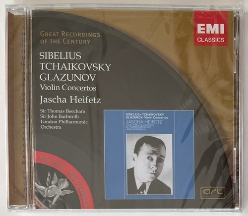 Heifetz Sibelius Tchaikovsky Glazunov Violin Concertos 2006 EMI CD New ...