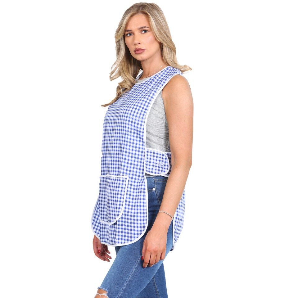 LADIES TABARD WOMENS TABBARD APRON WITH POCKET KITCHEN CLEANING CHEF ...
