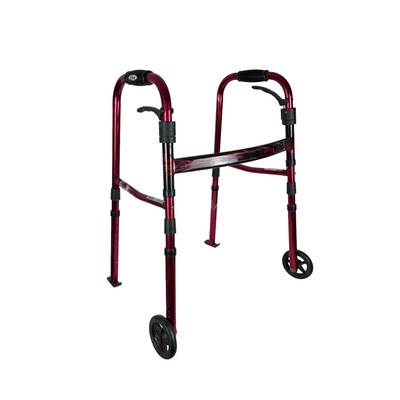 Drive Mobility Walker Aid Red Foldable Max 136 KG Adjustable Height 2 ...