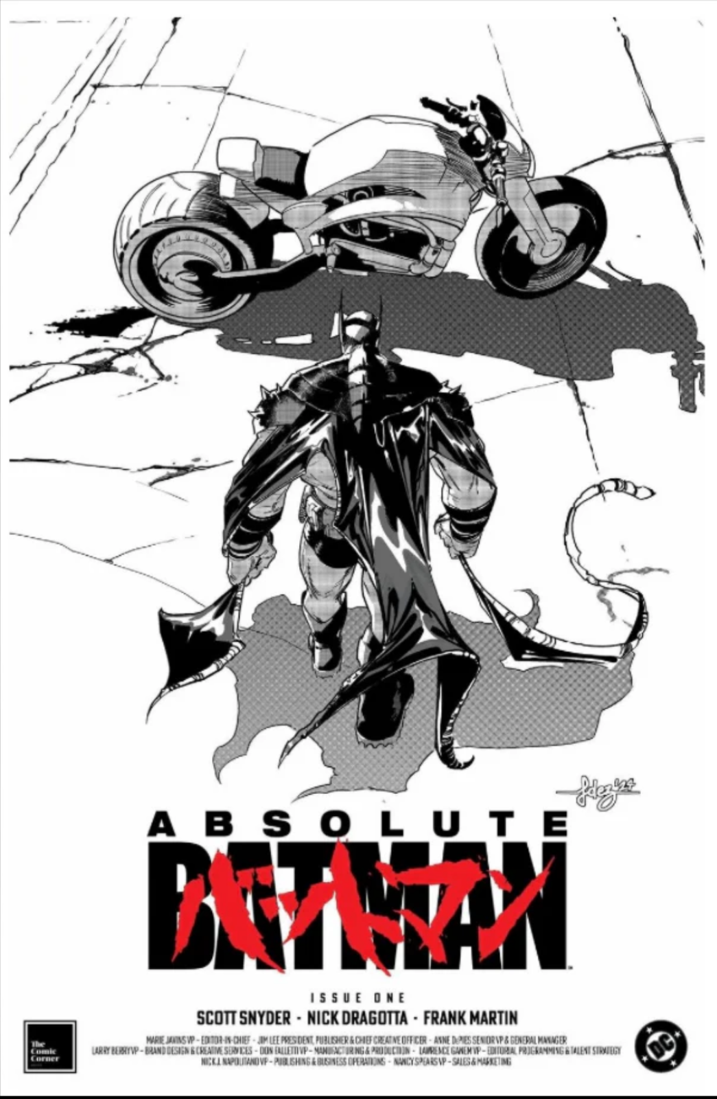 "PRESALE" Absolute Batman #1 Javier Fernandez B&W Splash Edition Akira ...