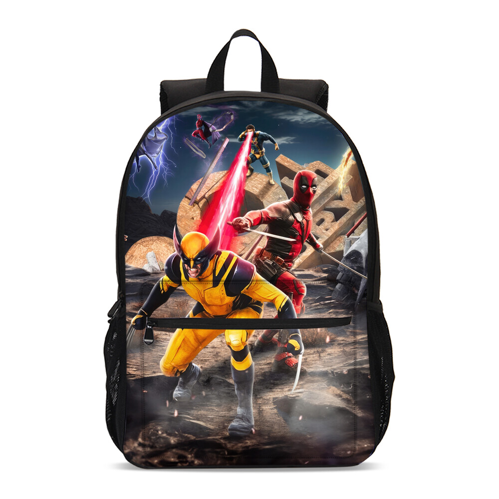 Deadpool Wolverine Movie Kids School Backpacks Insulated Lunch Bag Pen ...
