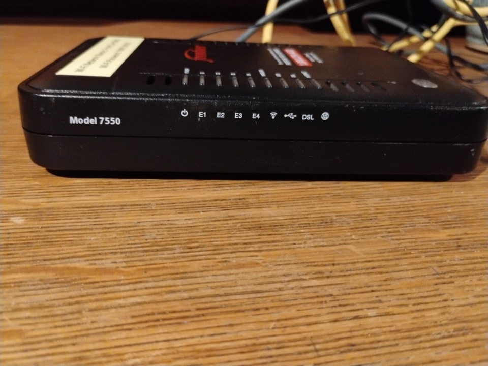 Frontier ADSL2+ Netgear Model 7550 B90-755044-15 Modem Router + Power ...