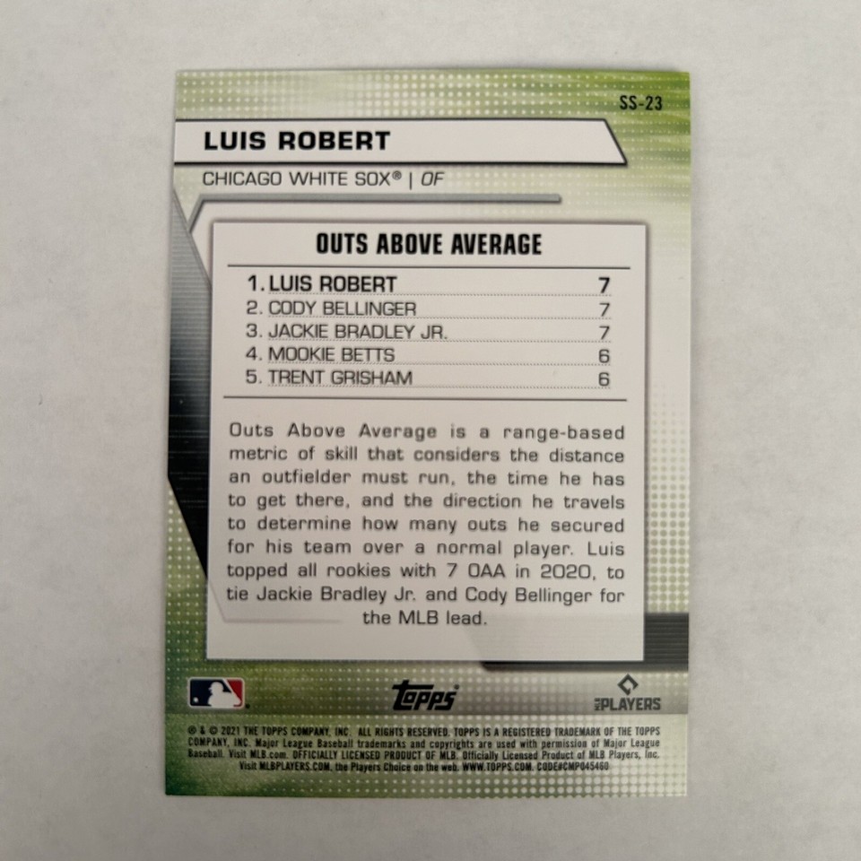 2021 Topps Series 2 Significant Statistics Luis Robert Outs Above ...