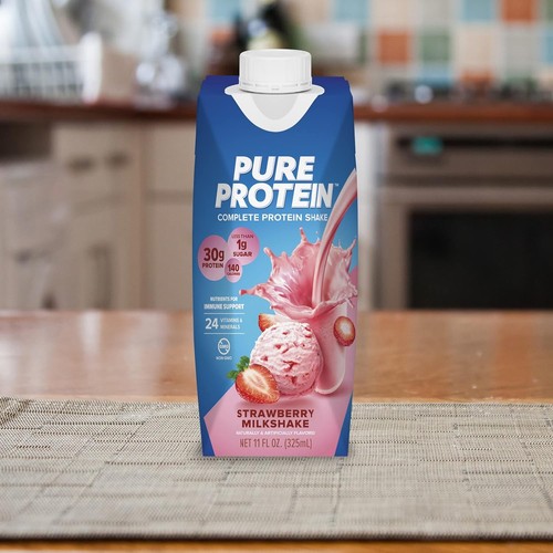 Pure Protein Strawberry Shake, 30g Complete 1 Fl Oz (Pack of 12) | eBay