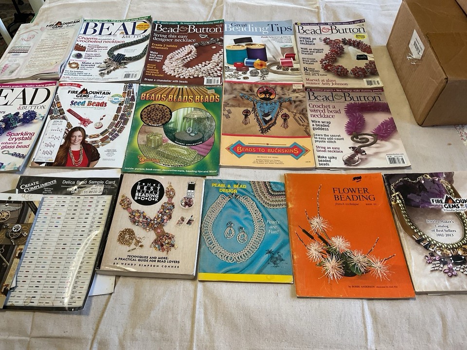Lot Of Beading Books And Magazines, Native American, Craft, Jewelry ...