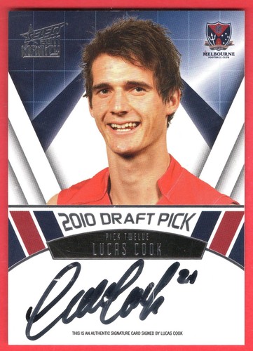 2011 AFL INFINITY [DRAFT PICK SIGNATURE CARD] DPS12 Lucas COOK ...