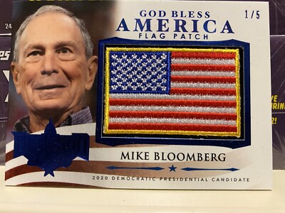 MIKE BLOOMBERG FLAG PATCH DECISION 2020 2021 BLUE FOIL 1/5 #GBA-46 | eBay