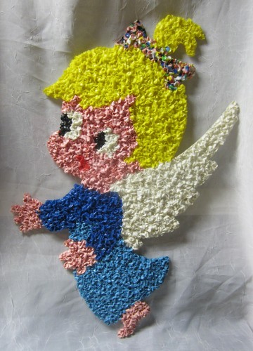 Vintage Melted Plastic Popcorn ANGEL | eBay