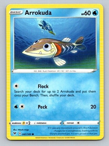 2020 Pokemon Card Vivid Voltage Arrokuda 41/185 | eBay