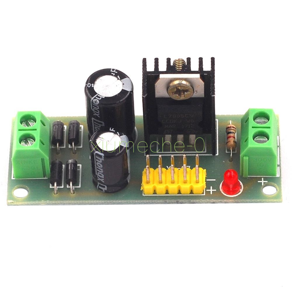 L7805 LM7805 Step Down Converter 7.5V-35V to 5V Regulator Power Supply ...